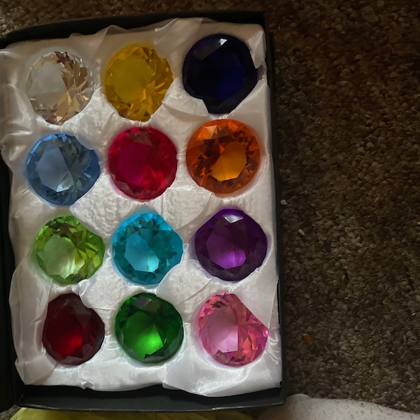 Birthstones Paperweight Glass Diamond 40mm Crystal Art - Etsy