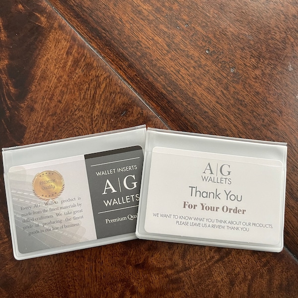 AG Wallets Set of 2 Heavy Duty Vinyl 6 Pages Trifold Wallet Credit Card ...