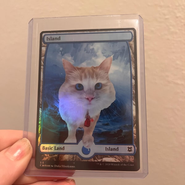 Personalized Pet Magic the Gathering Foil Land - Etsy