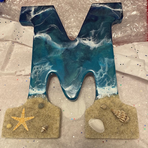 Personalized Beach Theme Letter for Wall | Seaturtle Gift | Coastal ...