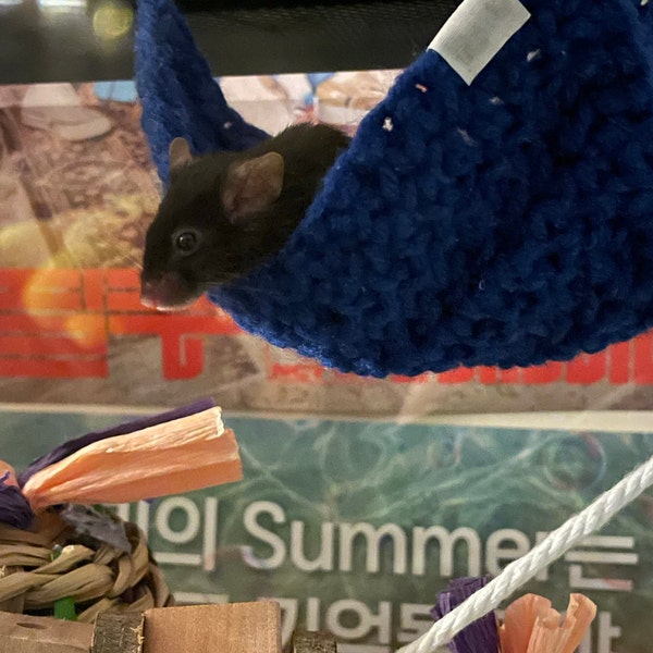 Mouse Hanging Hammock for Small Animals Cage Hammock for Multiple Mice ...