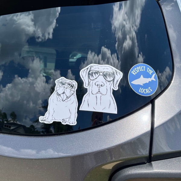 Rowdy the Labrador Decal Sticker, Lab Art, Gifts for Dog Owner ...