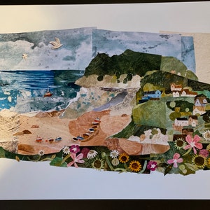 Square Boat Collage, Harbour Collage, Seaside Print - Etsy