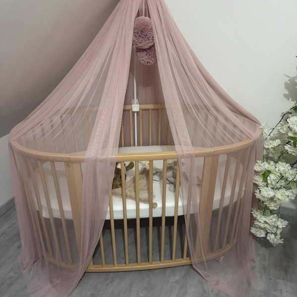 Crib Canopy for Nursery With Stand, Kids Hanging Tent for Nursery, Bed ...