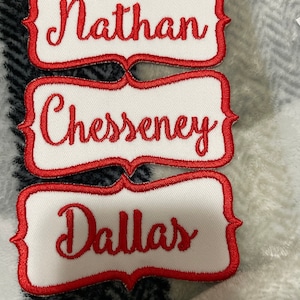 Custom Personalized Embroidered Name Patch SPARKLING GLITTER | Etsy
