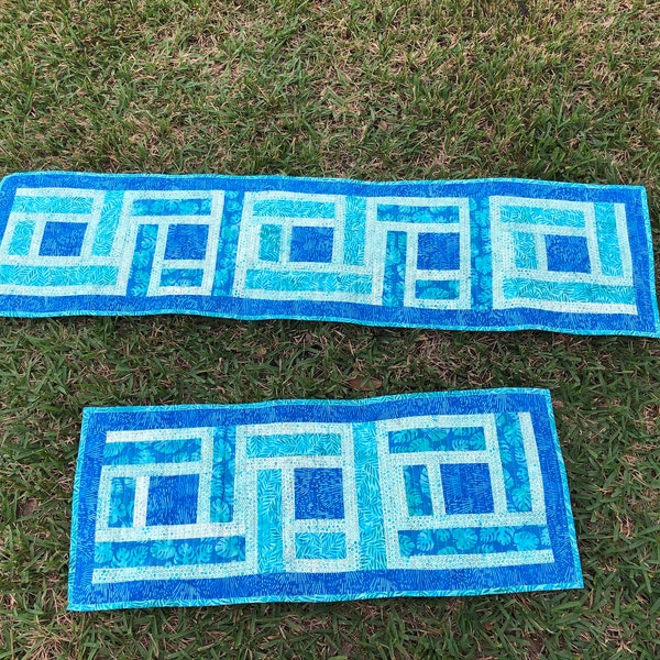 Log Cottage Runner DIGITAL PDF Quilt Pattern: Jelly Roll, Yardage or ...