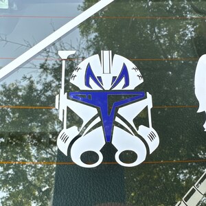 Star Wars Captain Rex METALLIC Blue and White Permanent Vinyl Decal - Etsy