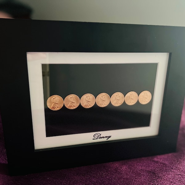 Copper Coin 7 Year Anniversary Gift - NO FRAME - Etsy