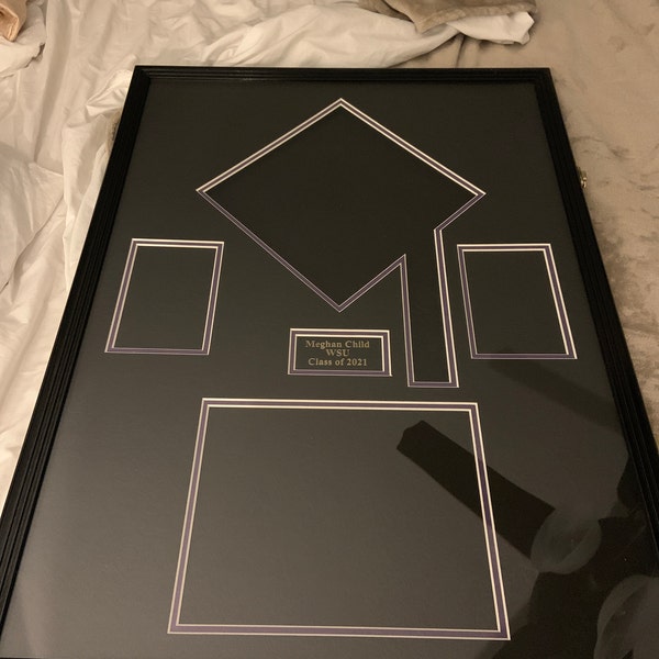 Custom Graduation Diploma Frame Tassel Photo Cap Engraving Display Case ...