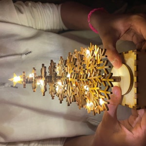 DIY 3D Christmas Tree With LED Lights Warm&cozy Christmas Look, Set of ...