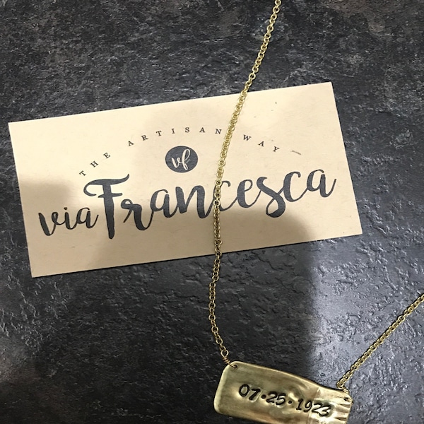 Hand Stamped Shell Casing Necklace - Repurposed Bullet - Saying Jewelry ...