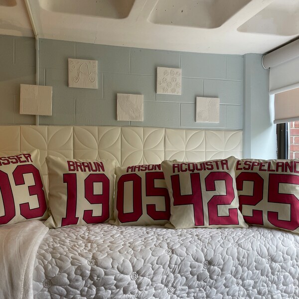 Personalized Sports Throw Pillow Cover Décor W/number & Name ...