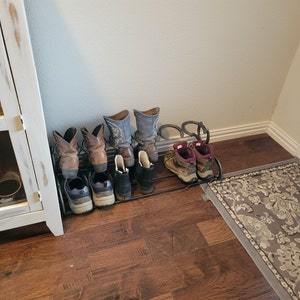 Rustic Horseshoe Boot & Shoe Rack the Heritage Forge - Etsy