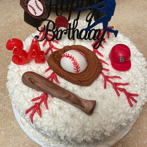 Baseball Cake Toppers, Fondant Baseball Diamond, Personalized Plaque ...