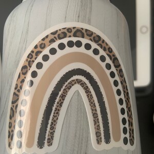 Leopard Rainbow Sticker, Leopard Sticker, Boho Sticker, Rainbow Sticker ...