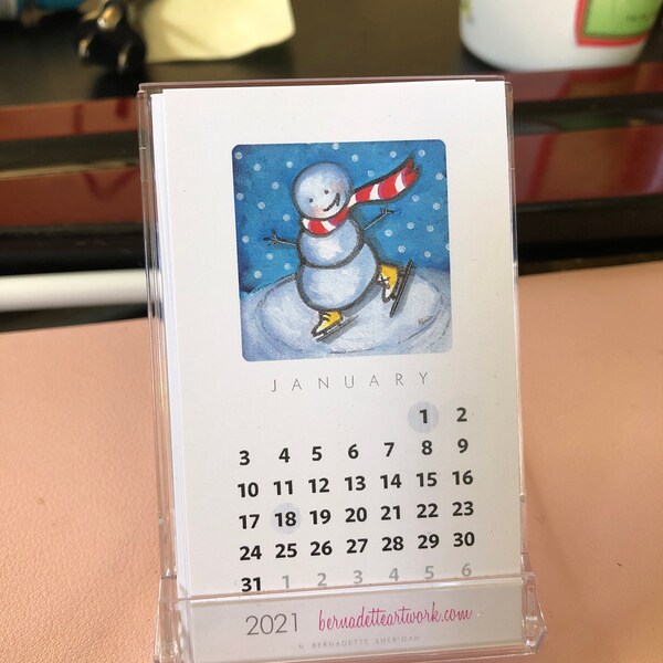 Set of 20 2025 Mini Desk Calendars With Stands, 2025 Desk Calendar, Cat ...