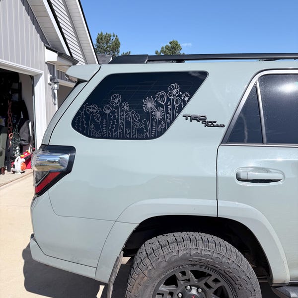 Fits 2010-2024 Toyota 4runner 3rd Quarter Side Windows Flower Line ...