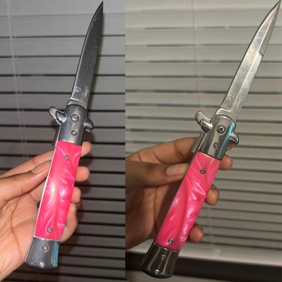 8.5 Black Spider Tactical Spring Assisted Open Blade Folding Pocket ...