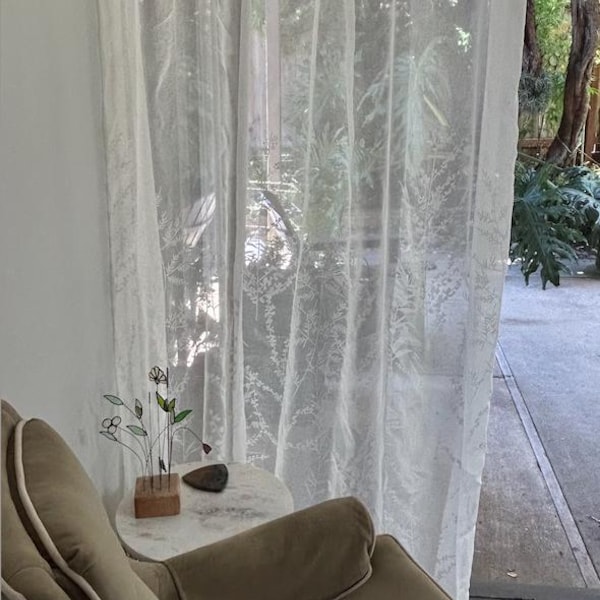 Libbie Textured Linen Sheer Curtain, Natural Curtain, Custom Curtain ...