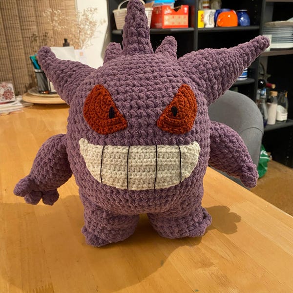 CROCHET PATTERN Gengar Amigurumi Pokemon PDF File English, French - Etsy