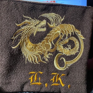 Golden Dragon Machine Embroidery Design Golden Dragon Embroidery Files ...