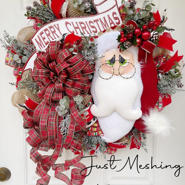 Christmas Elf, Santas Helper, Elf Wreath Attachment, Whimsical Elf ...