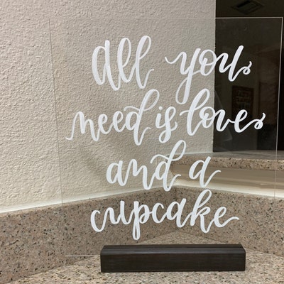 Acrylic Sign Wood Stand Holder - Etsy