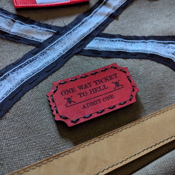 Leather Patch | Hell is Empty Patch | Morale Patch | Military | Airsoft ...