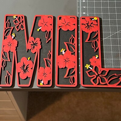 Alphabet Tropical Leaves A-Z Font Digital Art Svg Glowforge - Etsy