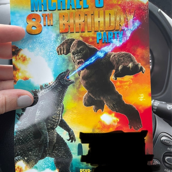 Alien Vs. Predator Birthday Invitation Card Design, for Kids, Digital ...