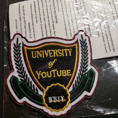 New Arrival, university of Youtube DIY, Embroidered Iron on Patch Cool ...