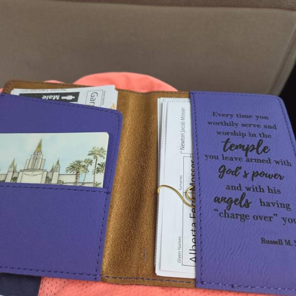 Personalized LDS Youth Theme Temple Recommend and Temple Ordinance Card ...