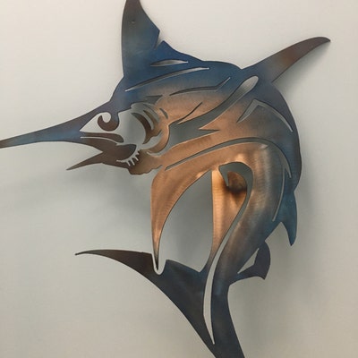 Metal Tribal Marlin Fish Sign - Etsy