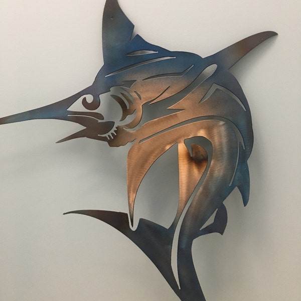 Metal Tribal Marlin Fish Sign - Etsy