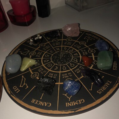 Zodiac Wheel Board // Astrology Guide // Magickal Decor - Etsy