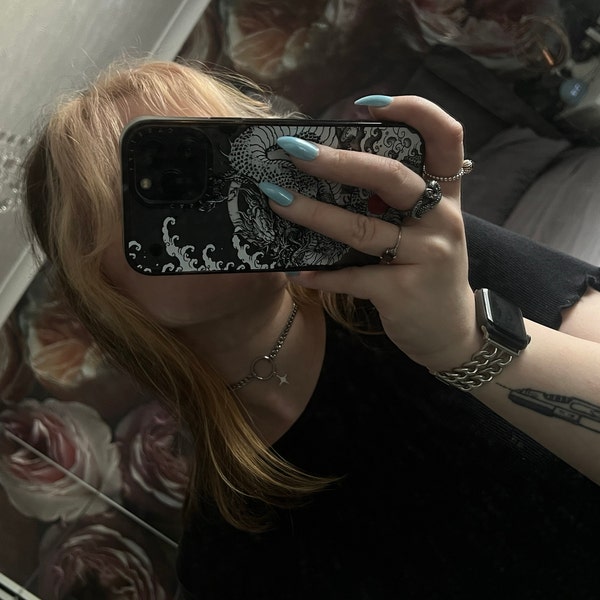 Astral Strike | Stainless Steel O-ring Star Choker | Dainty Celestial ...