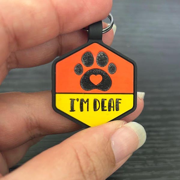 Silicone Dog Tag Personalized, Silent Dog Tags Engraved, Soundless ...