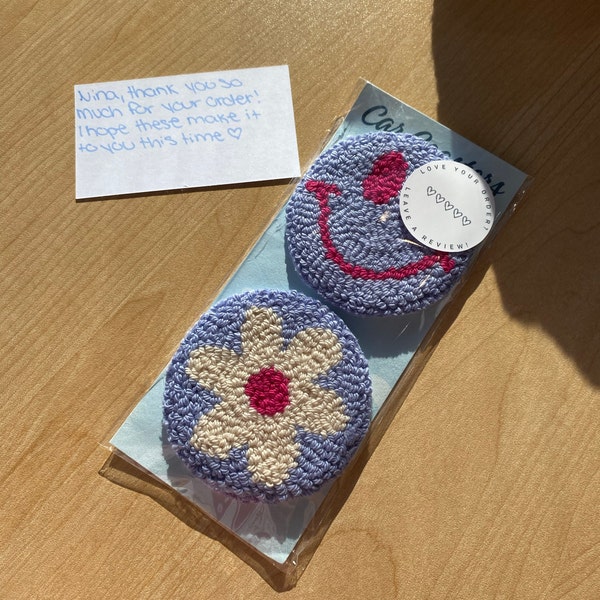 Customizable Book Stack Punch Needle Coaster - Etsy