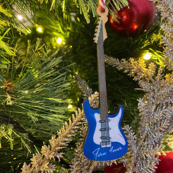 Personalised Guitar Christmas Tree Decoration - Etsy