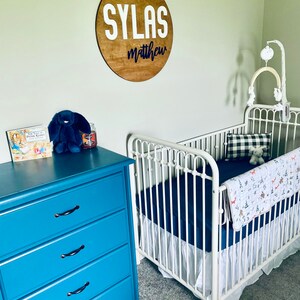 Nursery Name Sign Above Crib Sign Round Name Sign Custom - Etsy
