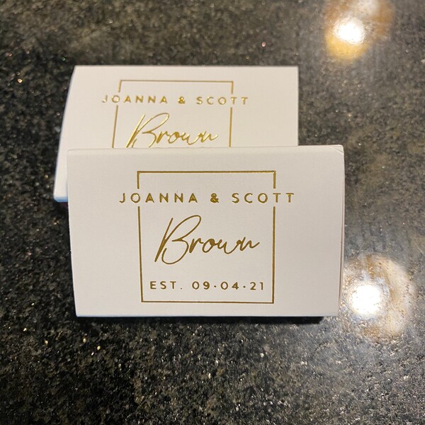 Personalized Wedding Matchbox Favors, Custom Printed Matches ...