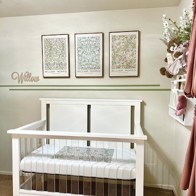 Custom Wood Name Sign Nursery Crib Wall Decor Personalized Baby Name ...
