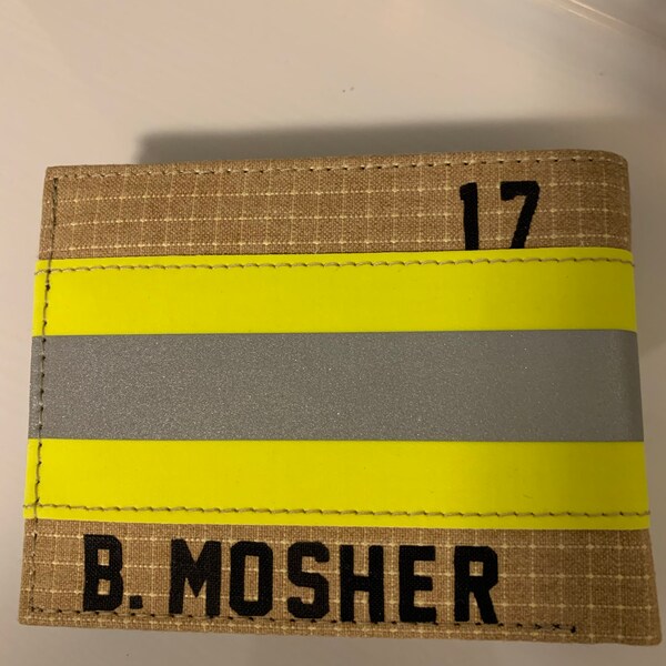 Firefighter Wallet Original Turnout Bunker Fabric Gift Portefeuille ...