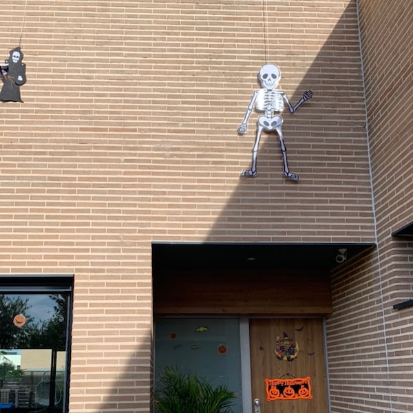 Large Multi Page Printable Skeleton Halloween Door or Window Decor Cute ...