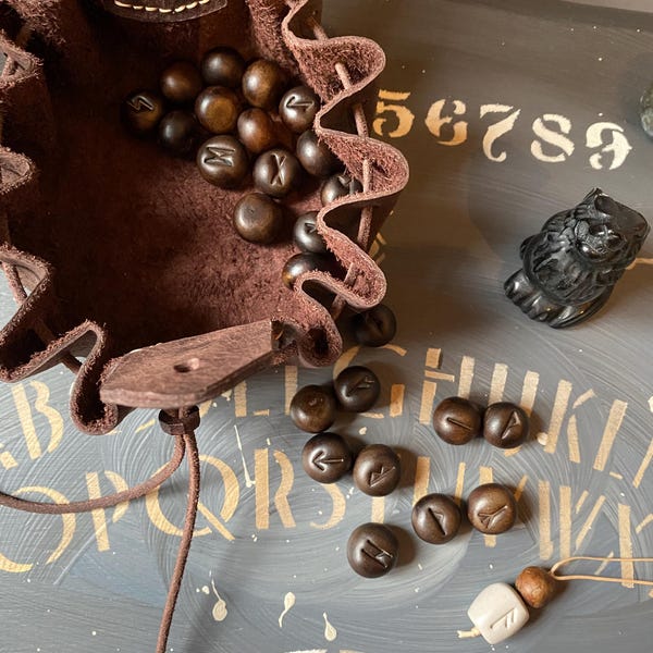 Rune 'stones' Handmade Ceramic. Earth Runes. A Set of 24 Runes of the ...