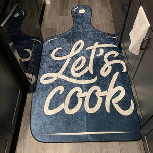 Vibrant Printed Kitchen Rug, Set of 2 Machine Washable Non-slip Kitchen ...