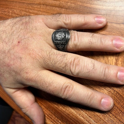 University Graduation Ring, Class Band College Ring, Personalized ...