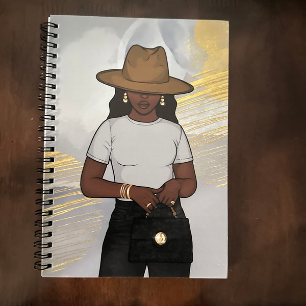 Cute African American Girl Back-to-school Digital Composition Book ...