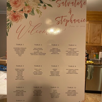 Seating Chart Template, Editable & Printable Instant Download, Seating ...