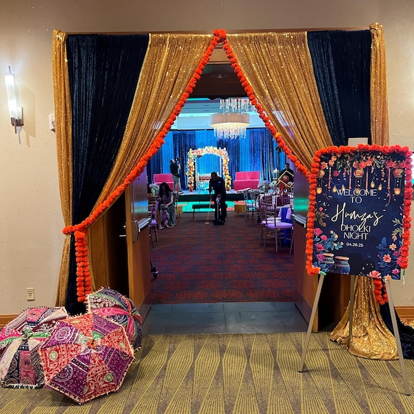 Mendhi Sign | Pink Floral Mehendi Welcome Board | Pithi Mayoun Haldi ...